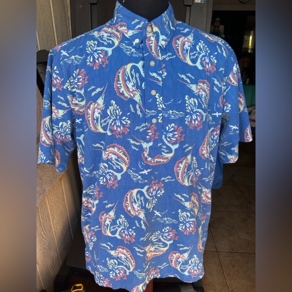 reyn spooner | Shirts | Preowned Reyn Spooner Blue Hawaiian Fishes 34 ...